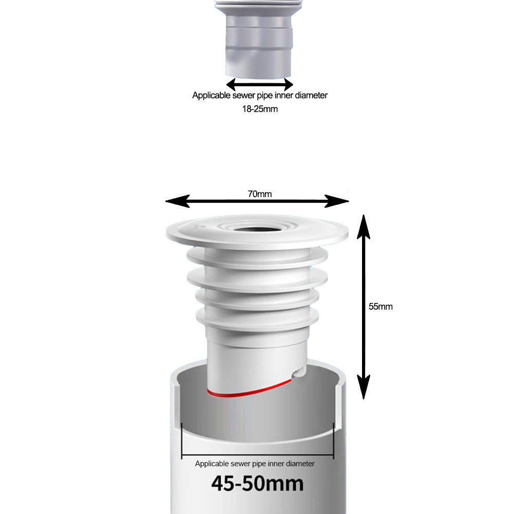 BLUESON 7-Layer Upgraded Silicone Drains Sewer Pipe Sealing Ring | Anti ...