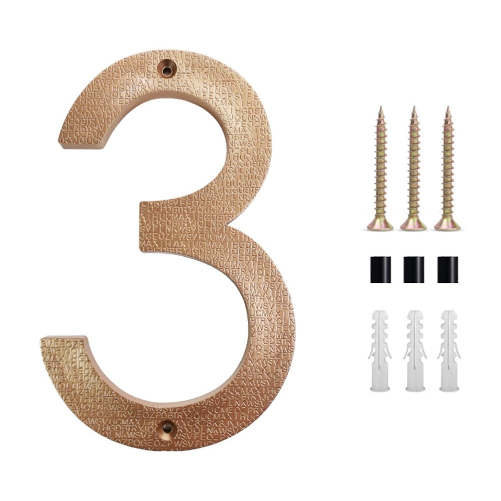 BLUESON 8inch Modern Floating House Numbers Large Black Shadow Home ...