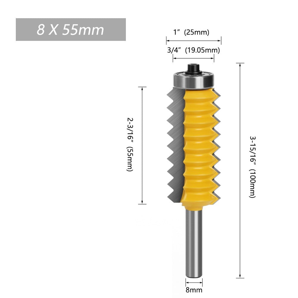 BLUESON 8mm Shank Milling Cutter Finger Joint Glue Raised panel V joint ...
