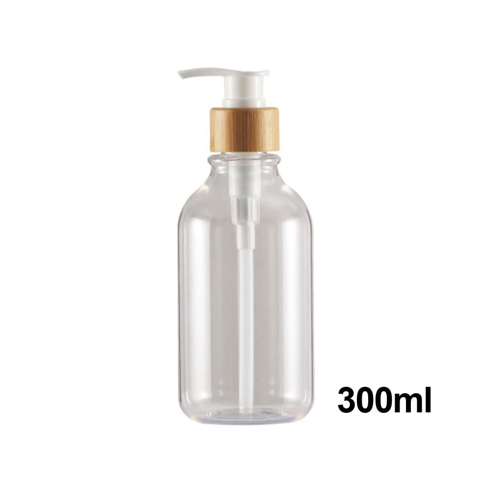 BLUESON Container Soap Dispenser Bamboo Pump Shampoo Pump Bottle ...