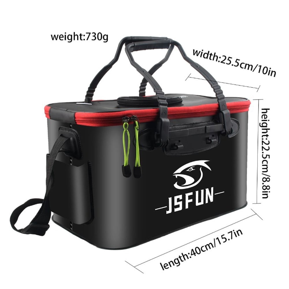 BLUESON EVA Folding Fishing Bucket Live Fish Box Portable Fish Barrel ...