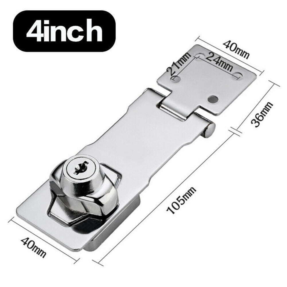 BLUESON Heavy Duty Locking Hasp And Staple With Keys Padlock Cupboard ...