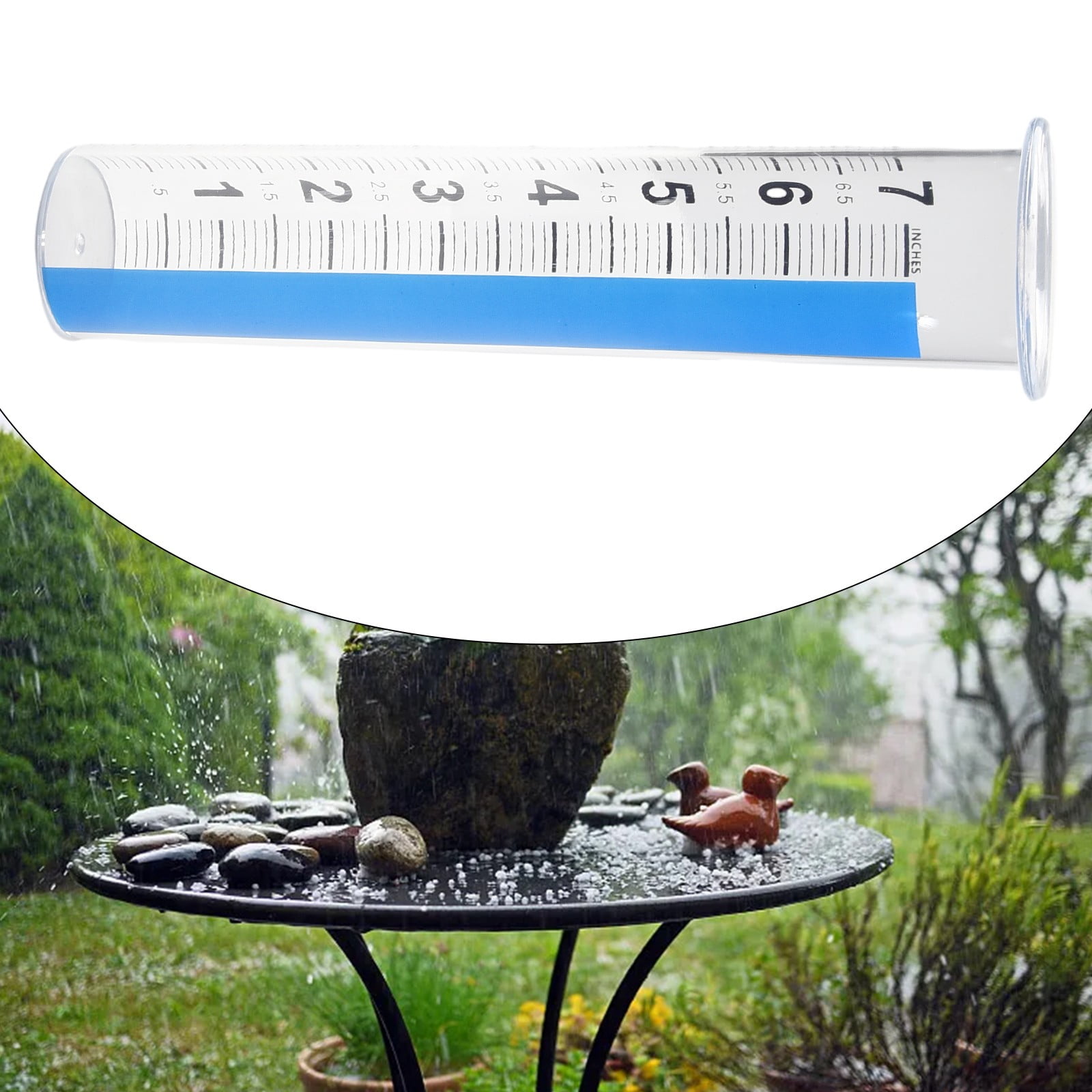 BLUESON Rain Gauge Outdoor Lawn Rain Measure Gauge Rain Water Meter ...