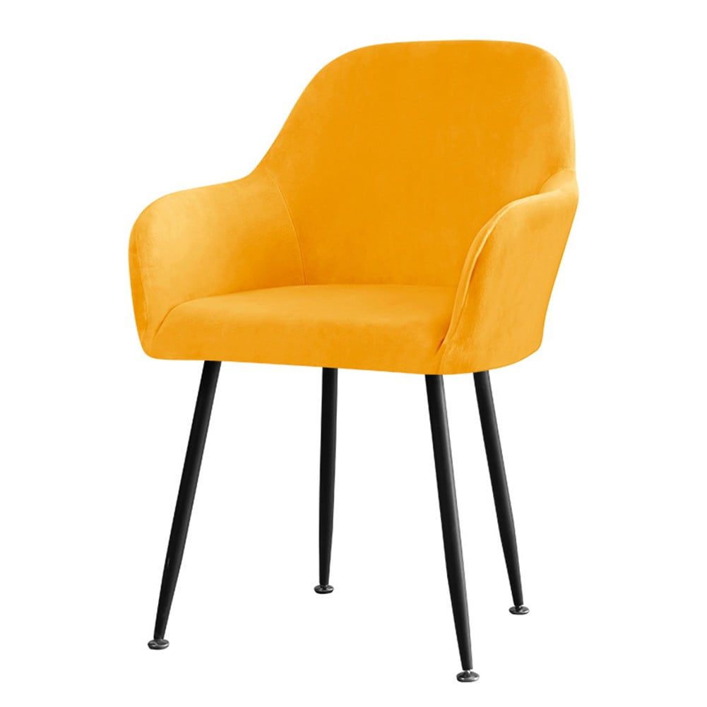 BLUESON Silver Fox Velvet Fabric Stretch Home Hotel Dining Chair High ...