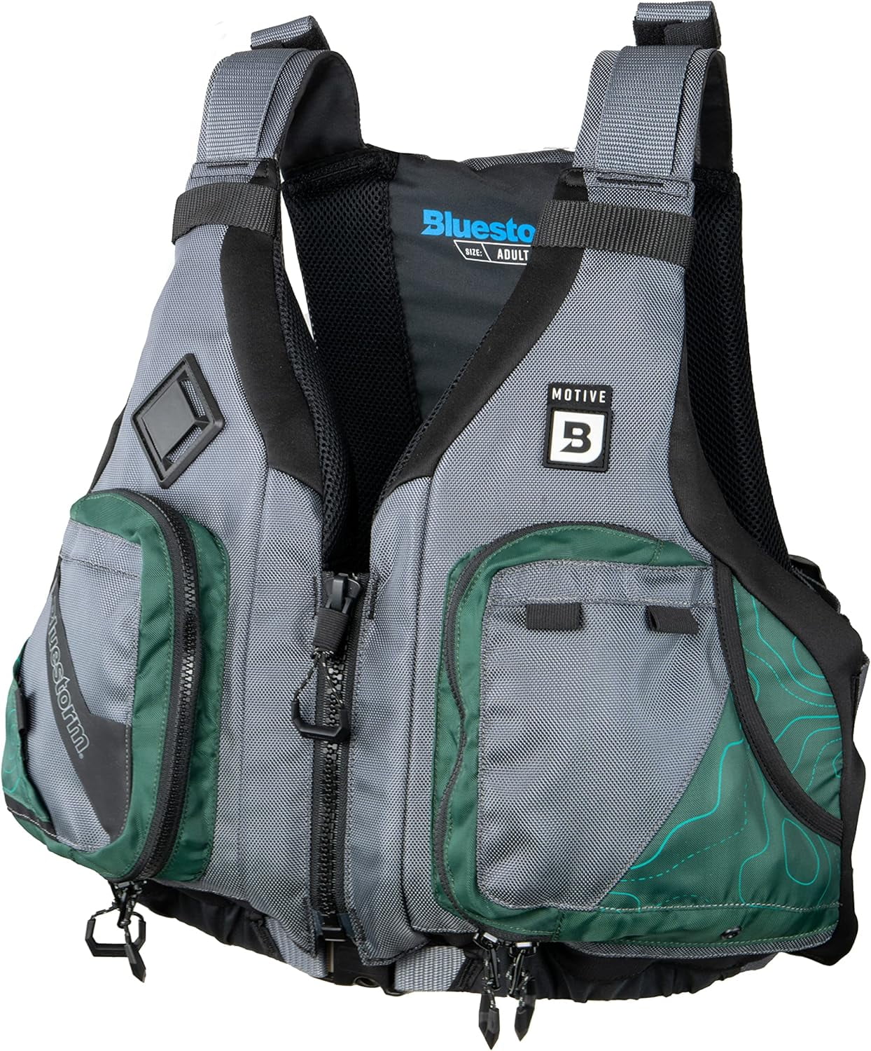 BLUESTORM Motive Kayak Life Jacket (PFD) | Fully Adjustable | Lined ...