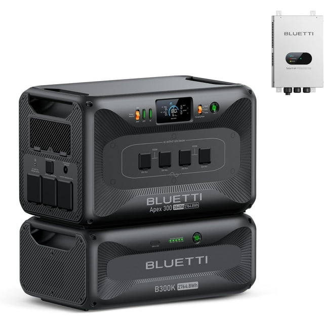 BLUETTI Apex 300 & B300K Solar Generator with SolarX 4K, 5529.6Wh ...