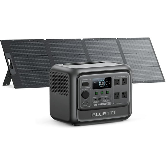200W/300W Peak Portable Power Station - 155-296Wh with Solar Panel, AC ...