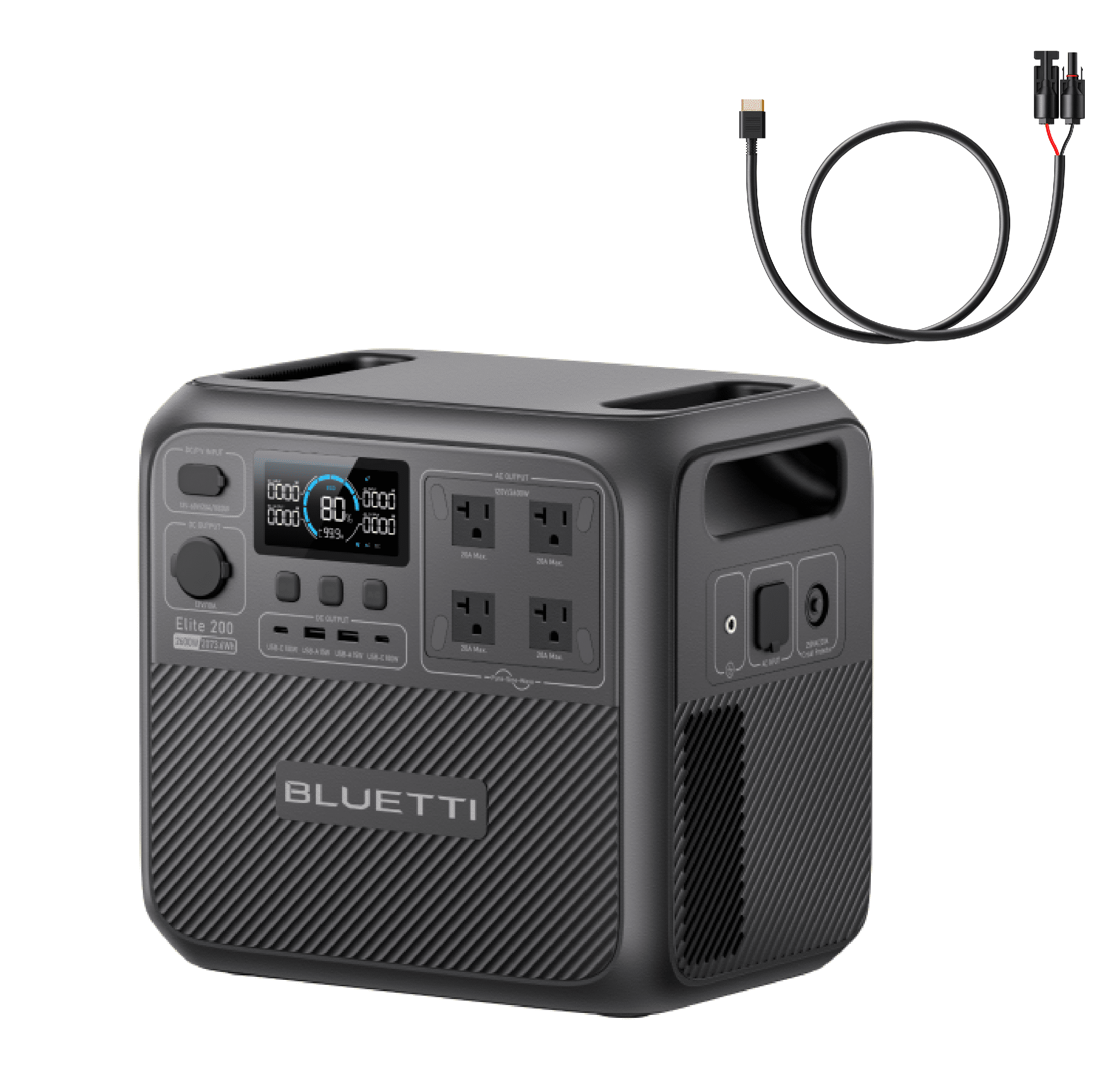 Bluetti Elite 200 V2 Portable Power Station, 2073.6Wh LiFePO4, Solar ...