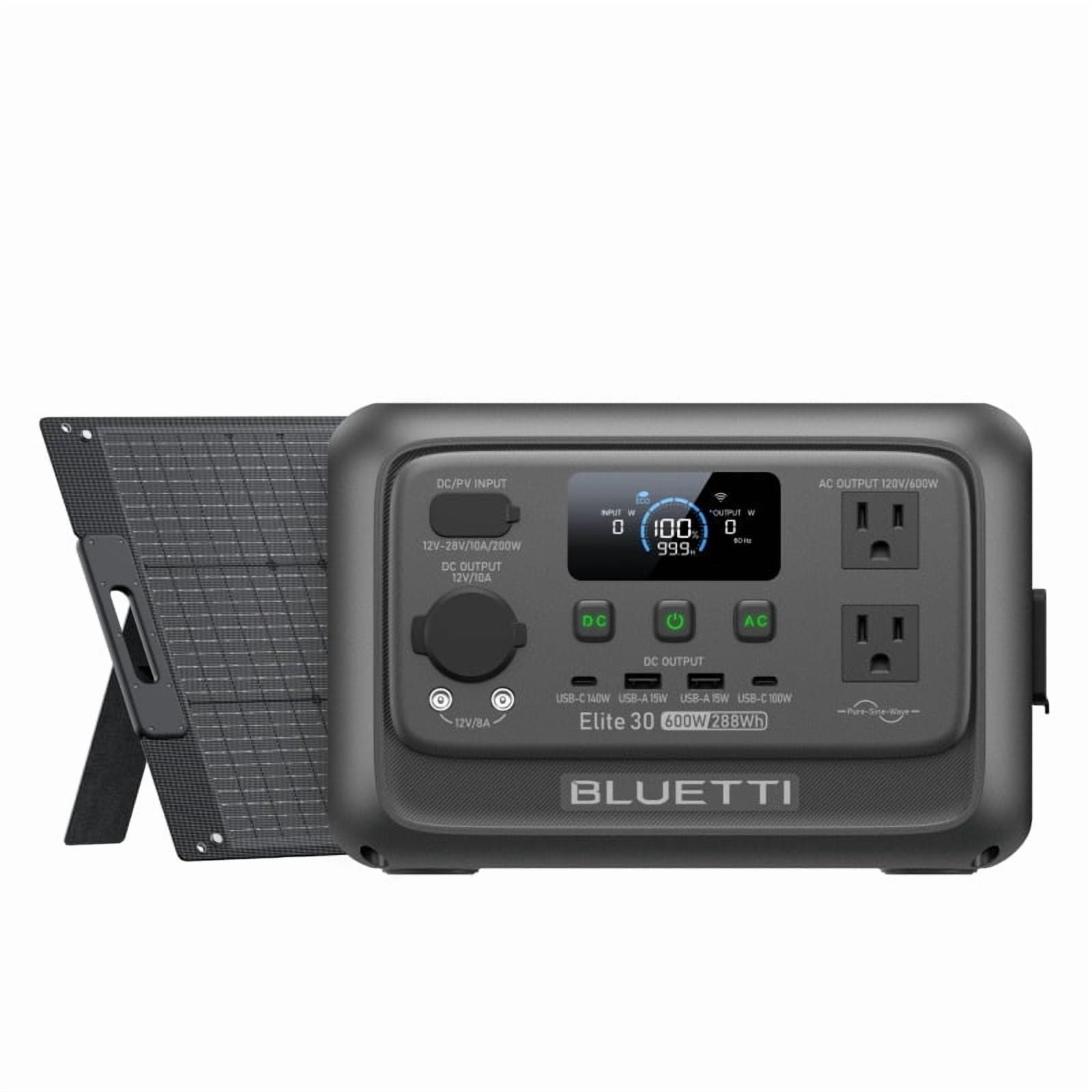 BLUETTI Elite 30 V2 Lightweight Portable Power Station, W/100W Solar ...
