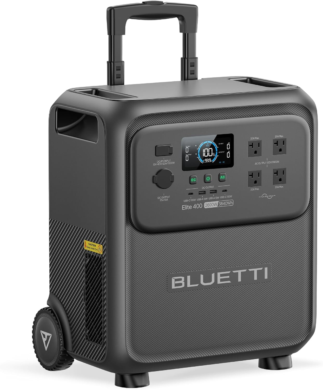 BLUETTI Elite 400 Portable Power Station, 3840Wh LiFePO4 Battery Backup ...