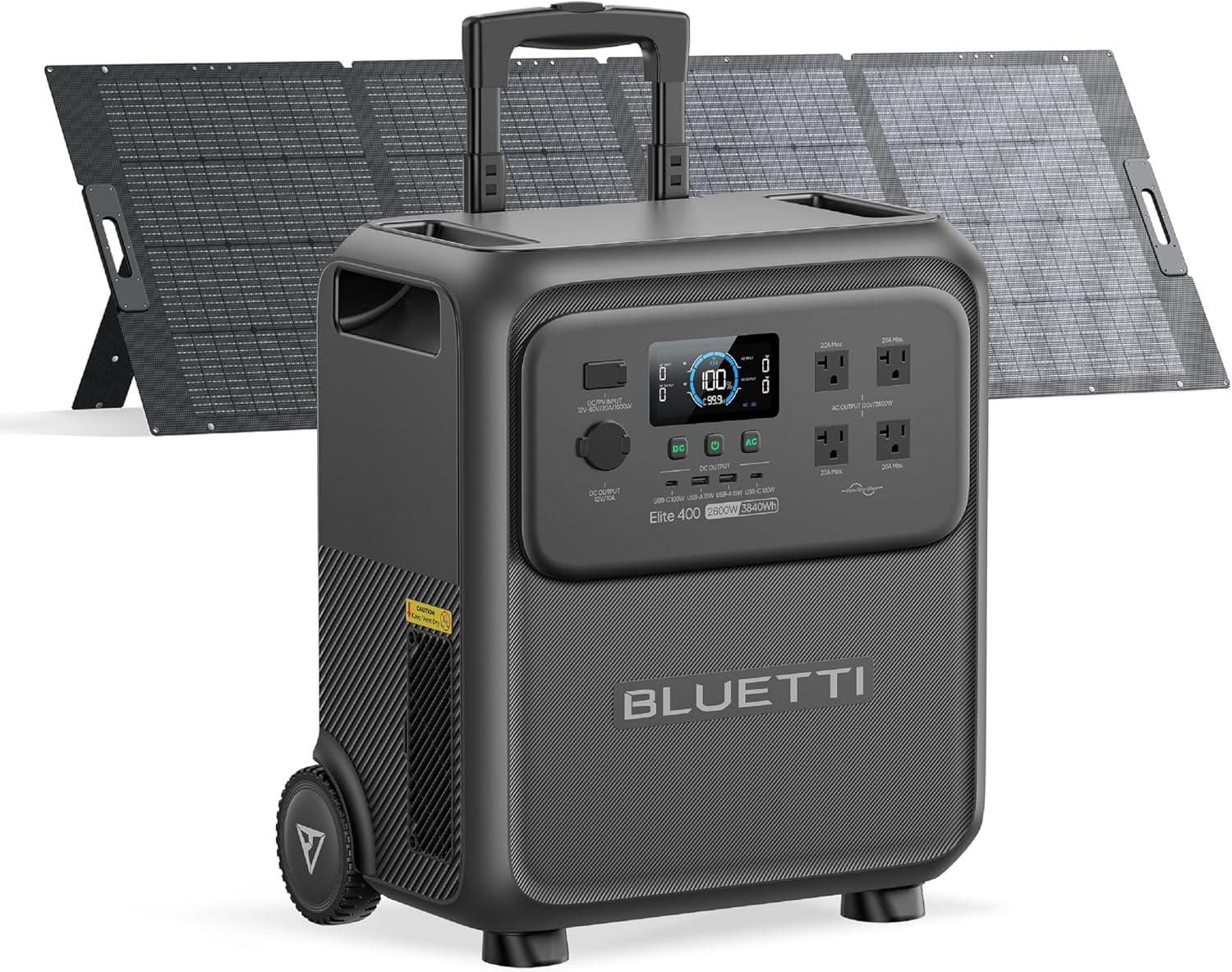 BLUETTI Elite 400 Solar Generator with 350W Solar Panel (Ships ...