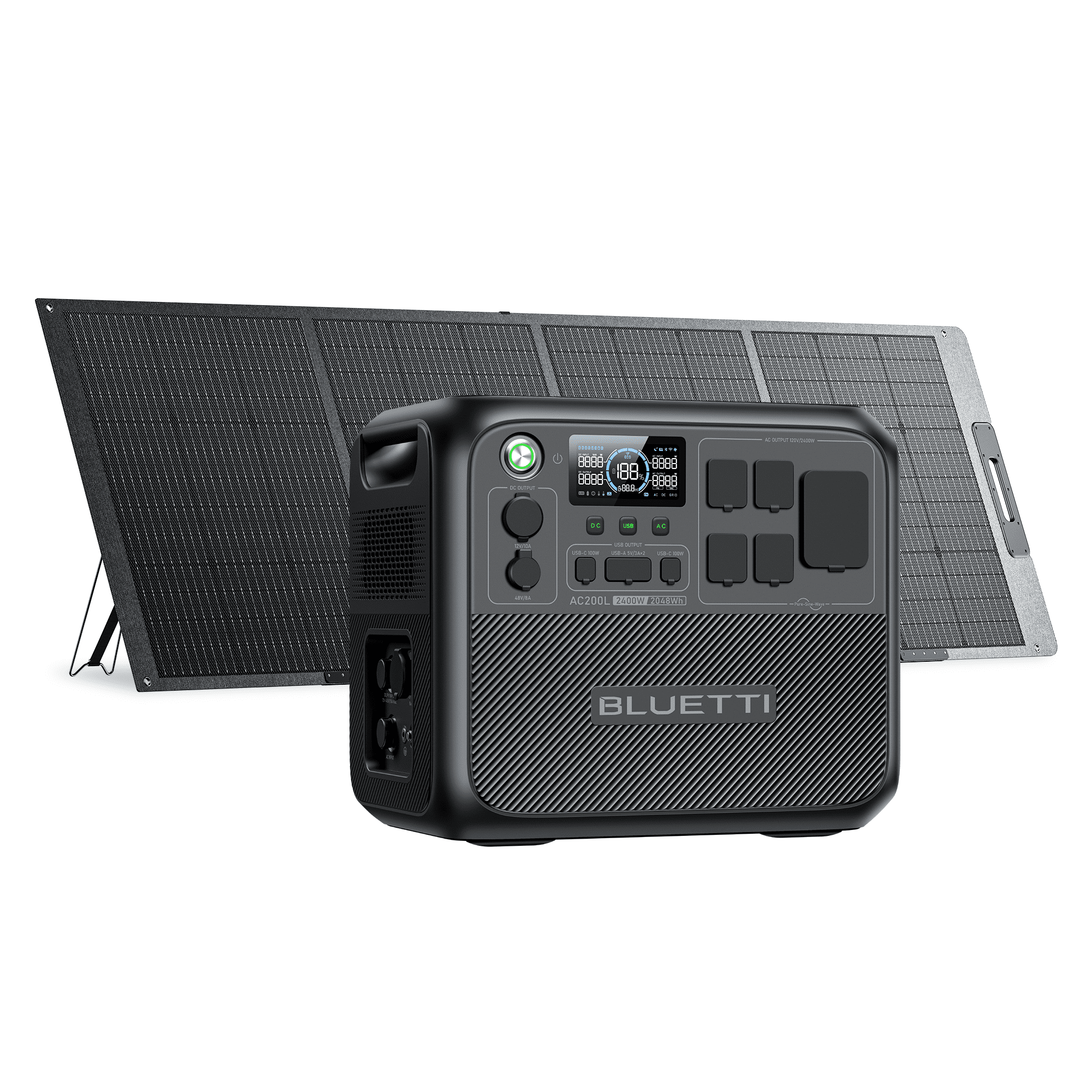 BLUETTI Portable Power Station AC200L with 200W Solar Panel Included ...