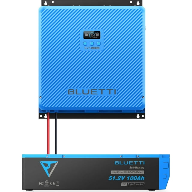 BLUETTI RV Solar 48V System Kit with RV5 Power Hub & 48V 100Ah LiFePO4 ...