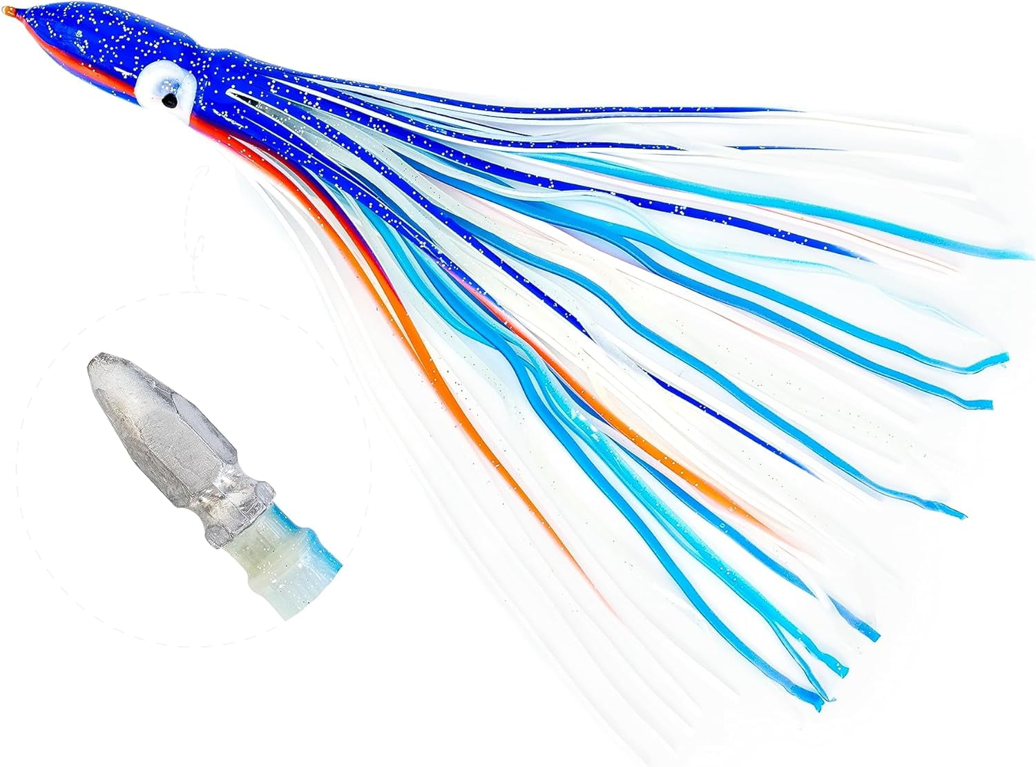 BLUEWING 12in Weighted Squid Trolling Lure with Lead Head 1pc Octopus ...