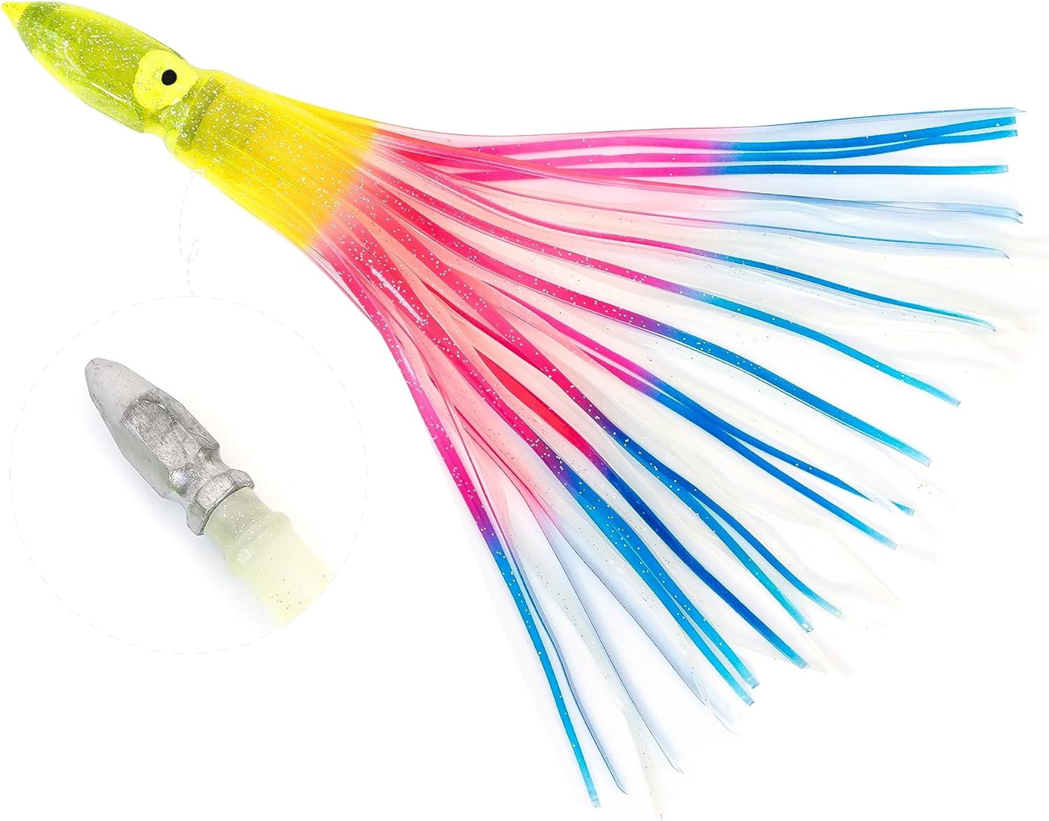 BLUEWING 12in Weighted Squid Trolling Lure with Lead Head 1pc Octopus ...