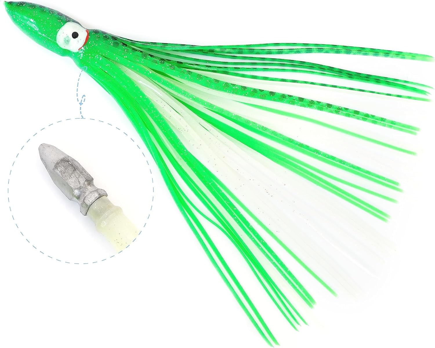 BLUEWING 12in Weighted Squid Trolling Lure with Lead Head 1pc Octopus ...