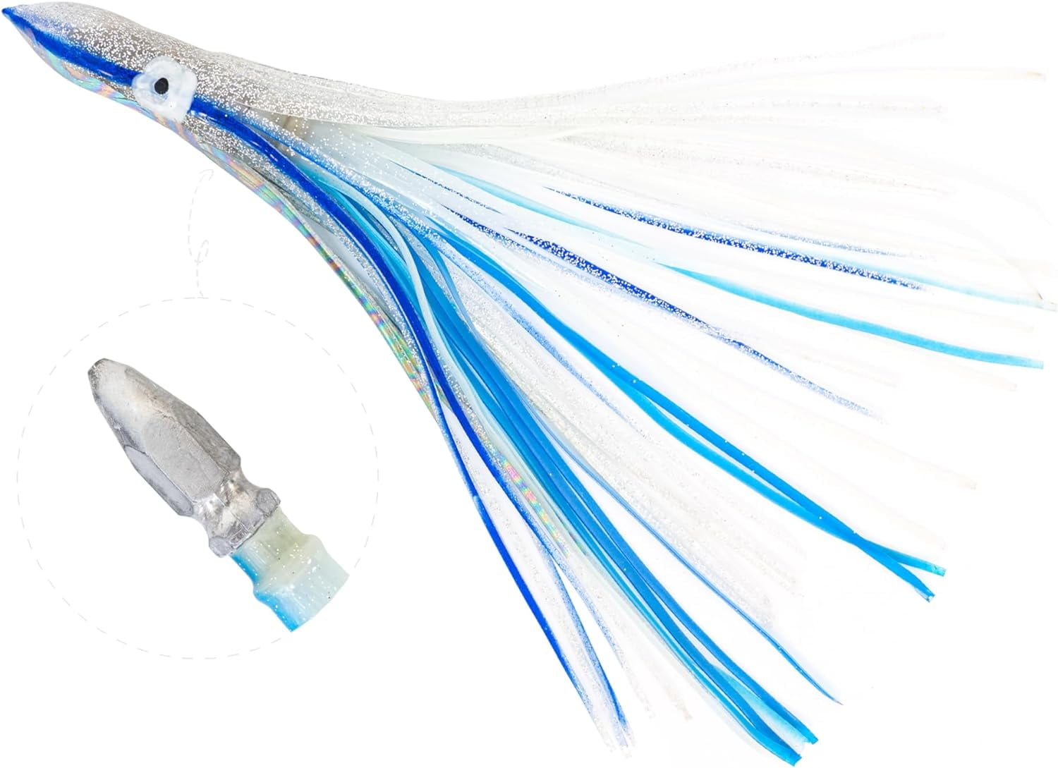 BLUEWING 12in Weighted Squid Trolling Lure with Lead Head 1pc Octopus ...