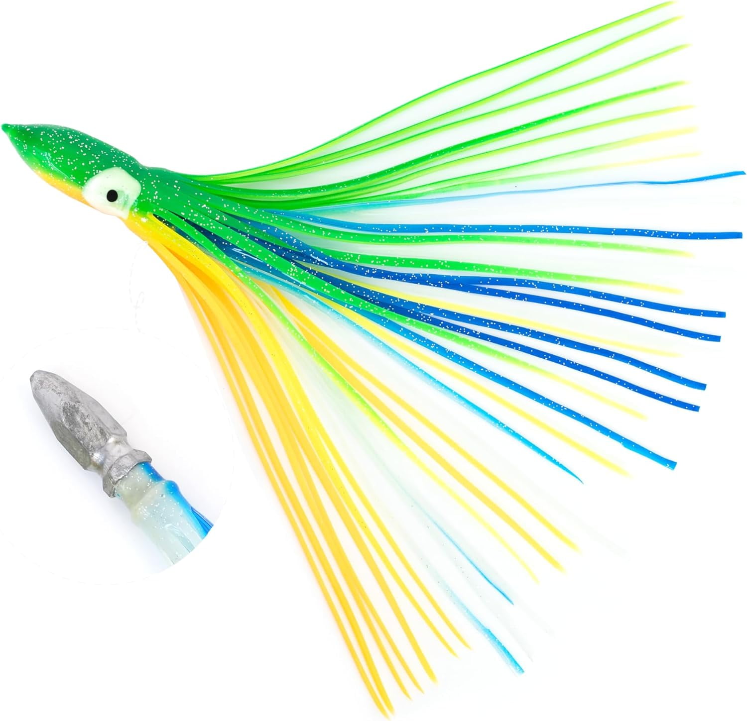 BLUEWING 12in Weighted Squid Trolling Lure with Lead Head 1pc Octopus ...