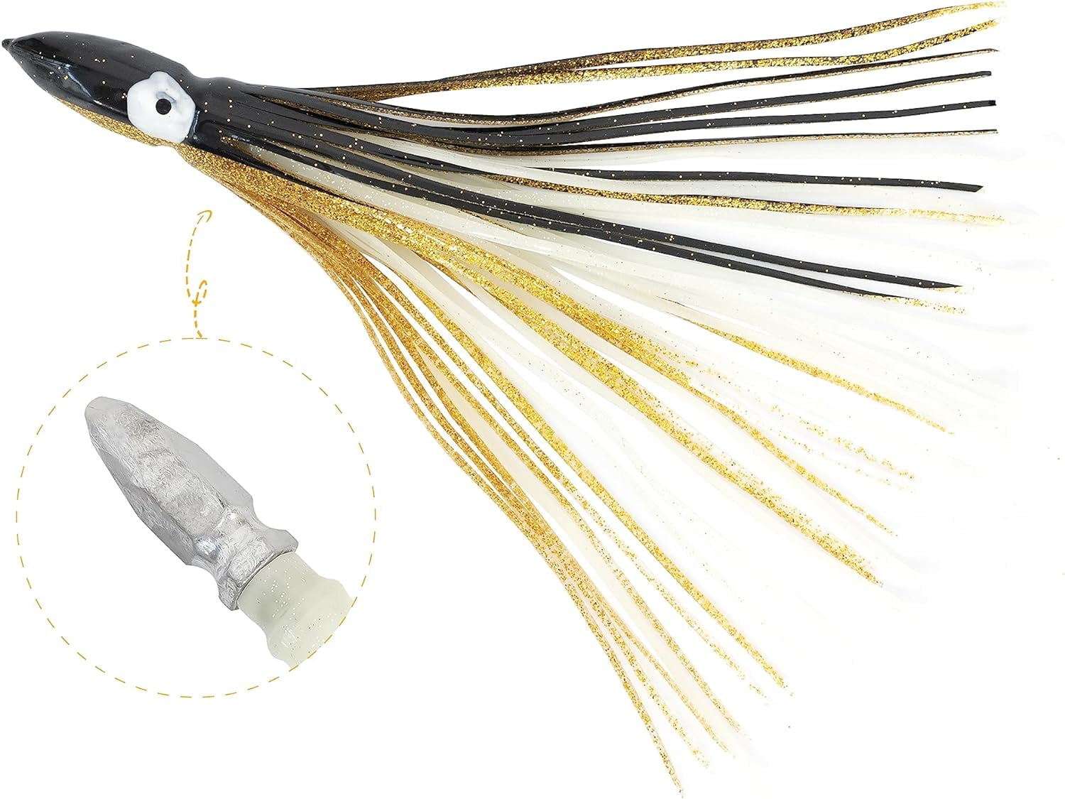 BLUEWING 12in Weighted Squid Trolling Lure with Lead Head 1pc Octopus ...