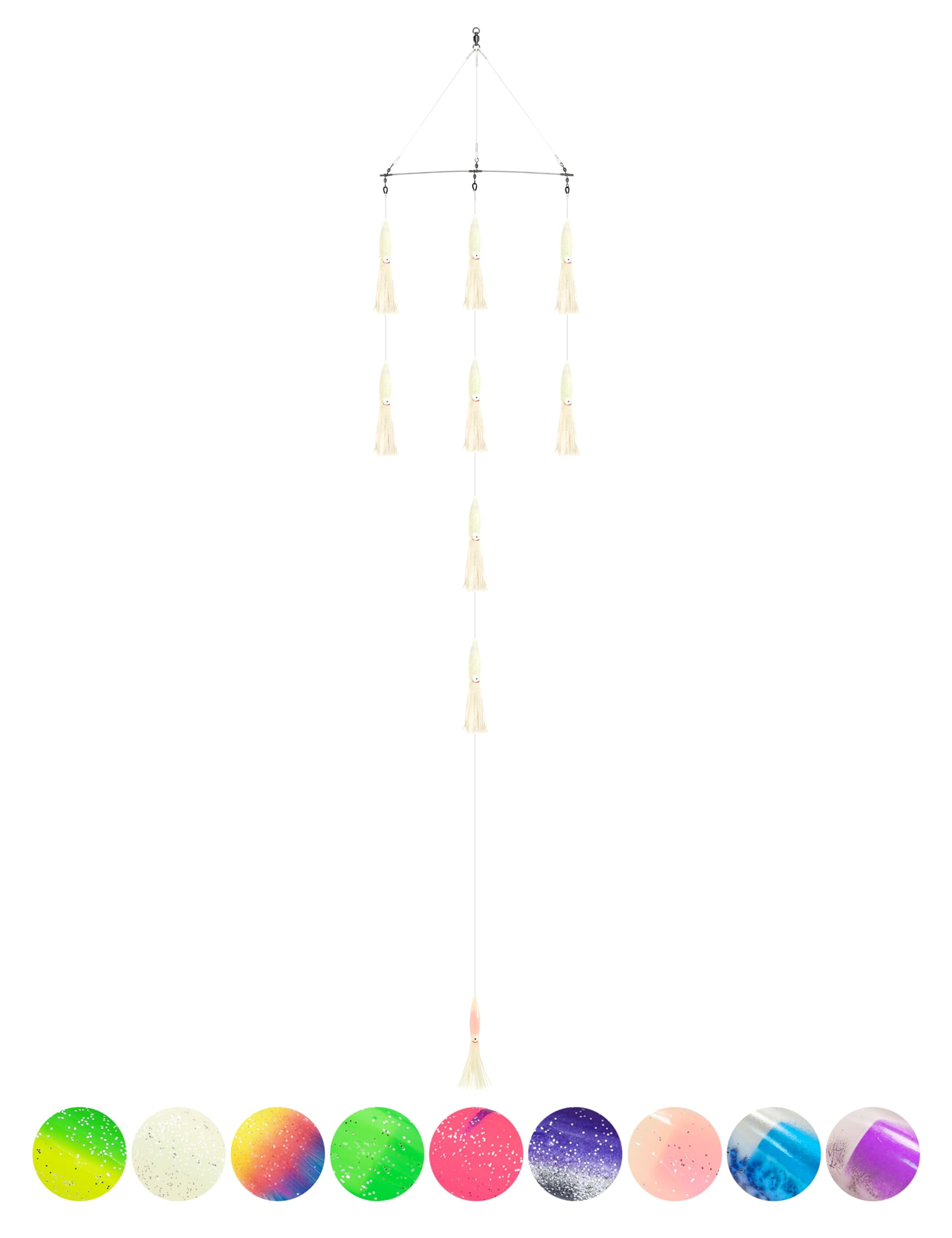 BLUEWING 18" Upgraded Fishing Spreader Bar Formation with 6" Floating ...