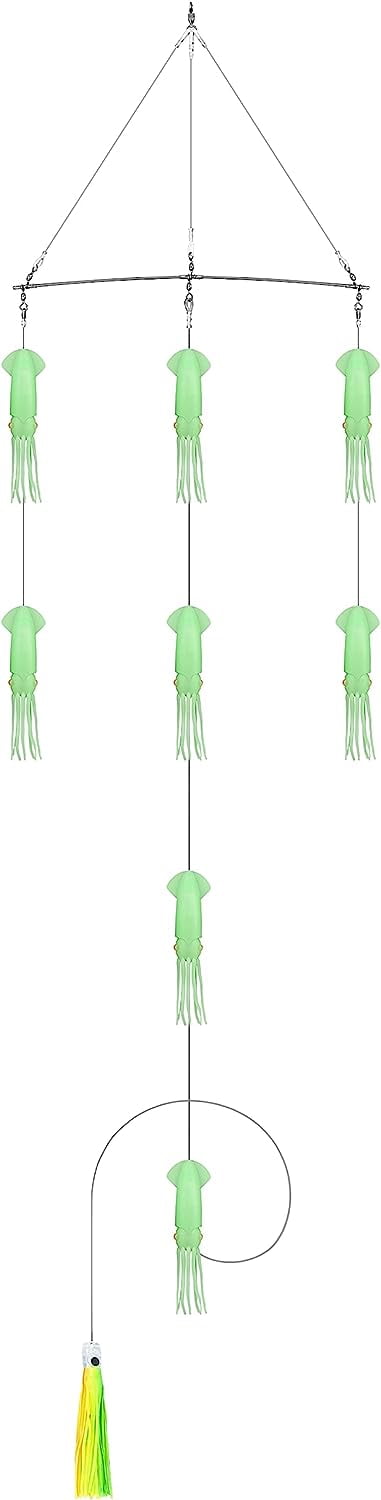 BLUEWING 18in Fishing Soft Squid Spreader Bar Offshore Fishing Spreader ...