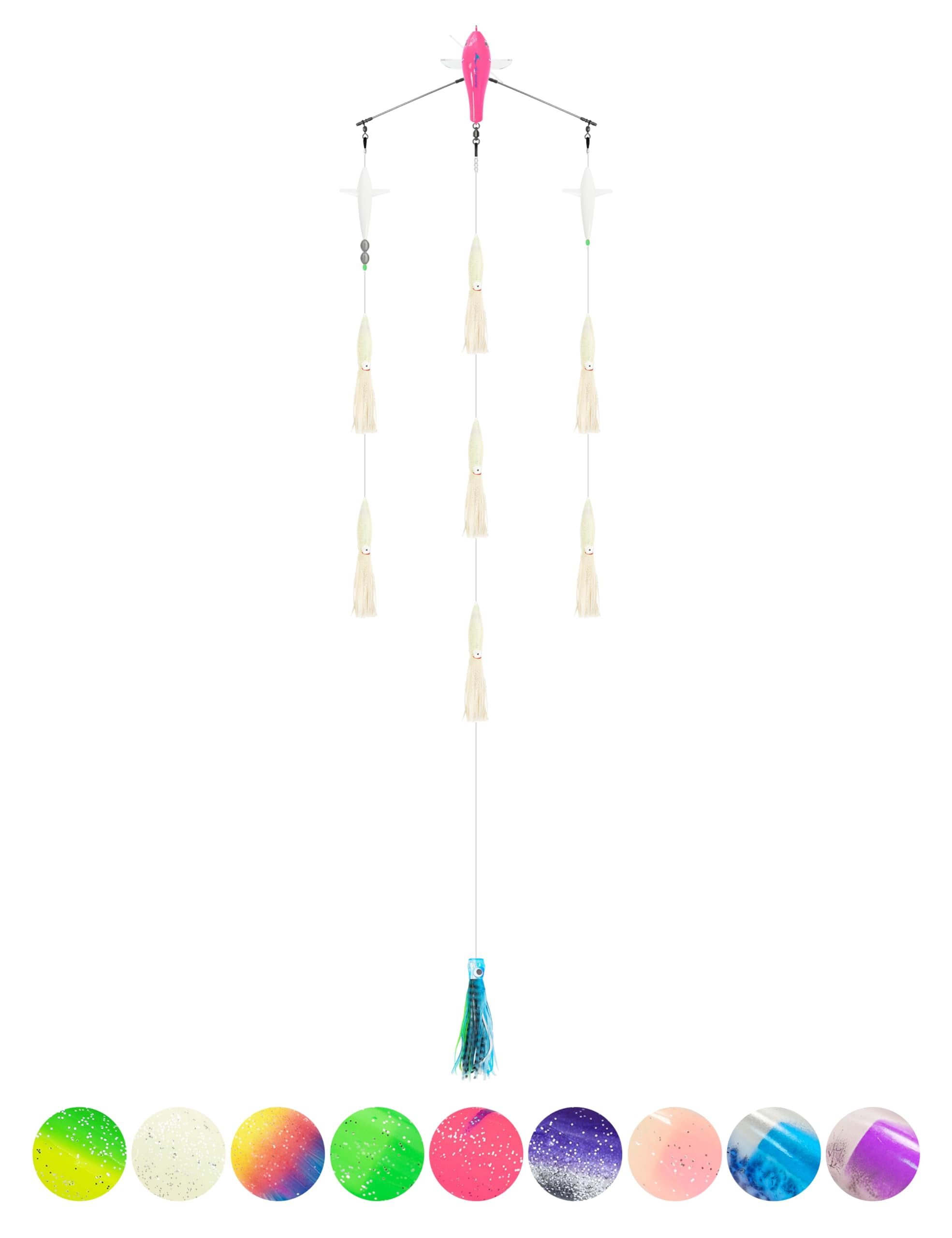 BLUEWING 18in Upgraded Fishing Spreader Bar Port Canyon with 6in ...