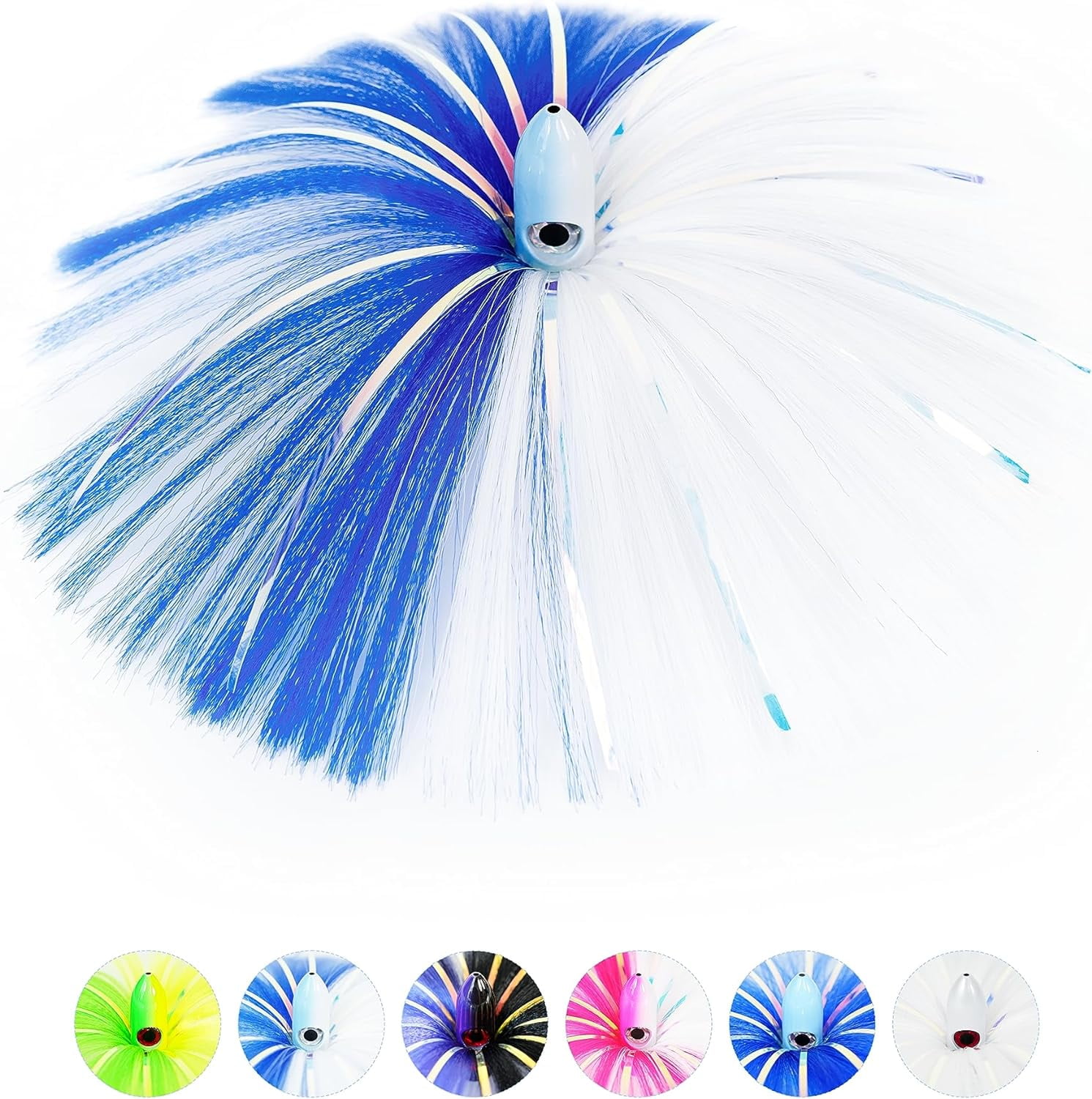 BLUEWING 2oz Trolling Witch Lure with Lead Head Saltwater Fishing Lures ...