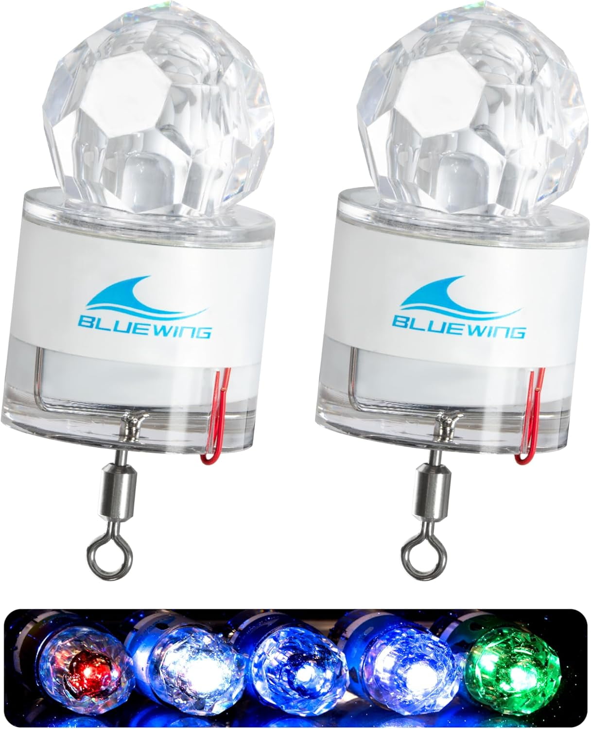 BLUEWING 2pcs Club Deep Drop Light Diamond Fishing Light Water Activate ...