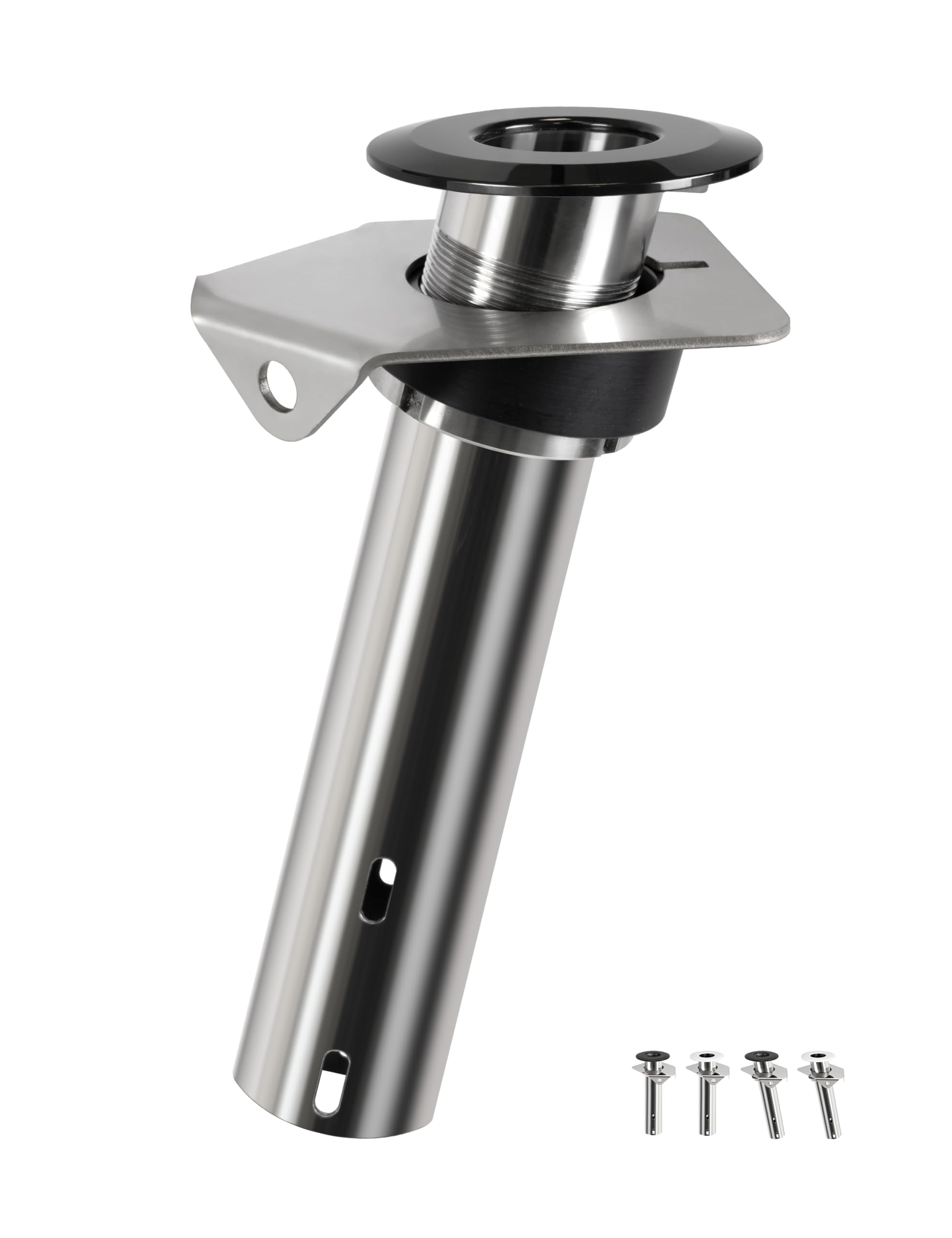 BLUEWING 316 Stainless Steel Ceramic Rod Holder 15° Gunnel Mount Rod ...