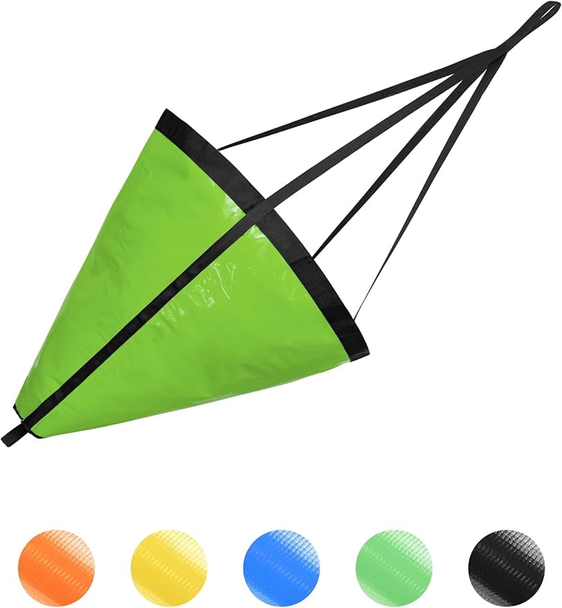 BLUEWING 32" Drift Sock Sea Anchor 2.7ft Green Parachute Drift Anchor ...