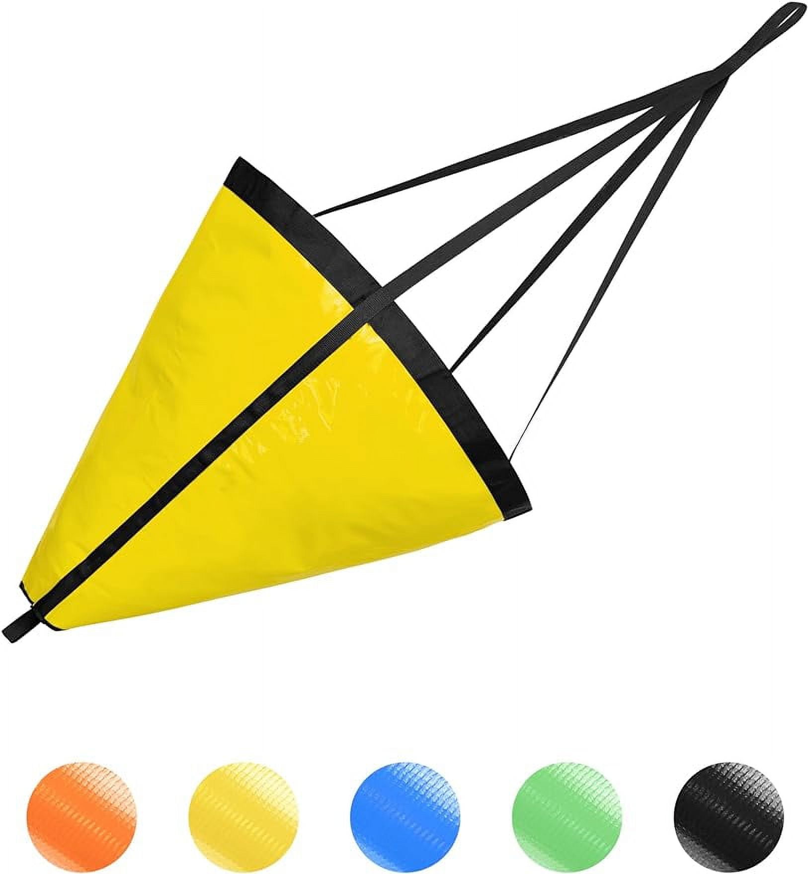 BLUEWING 32" Drift Sock Sea Anchor 2.7ft Yellow Parachute Drift Anchor ...