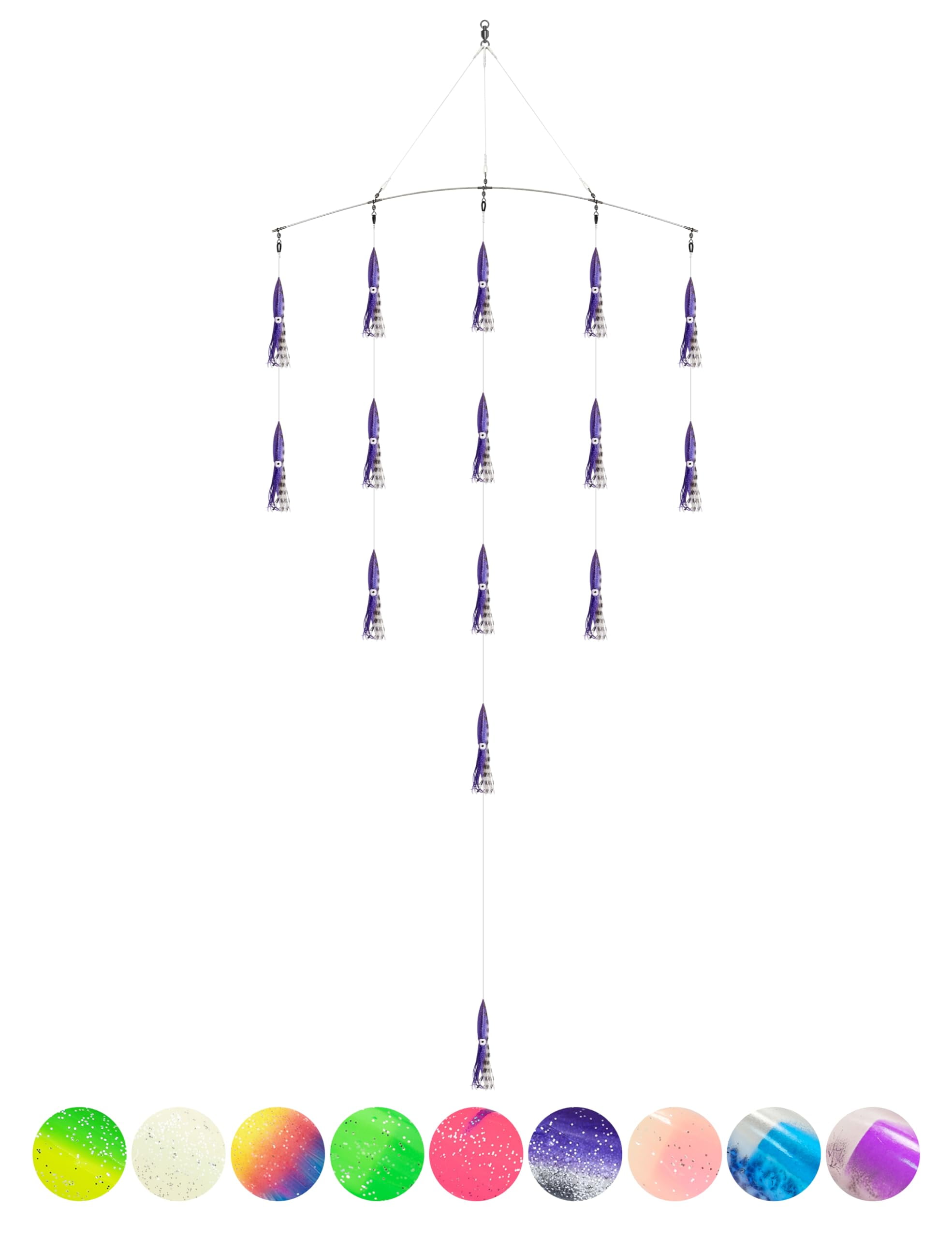 BLUEWING 36" Upgraded Fishing Spreader Bar Formation with 6" Floating ...