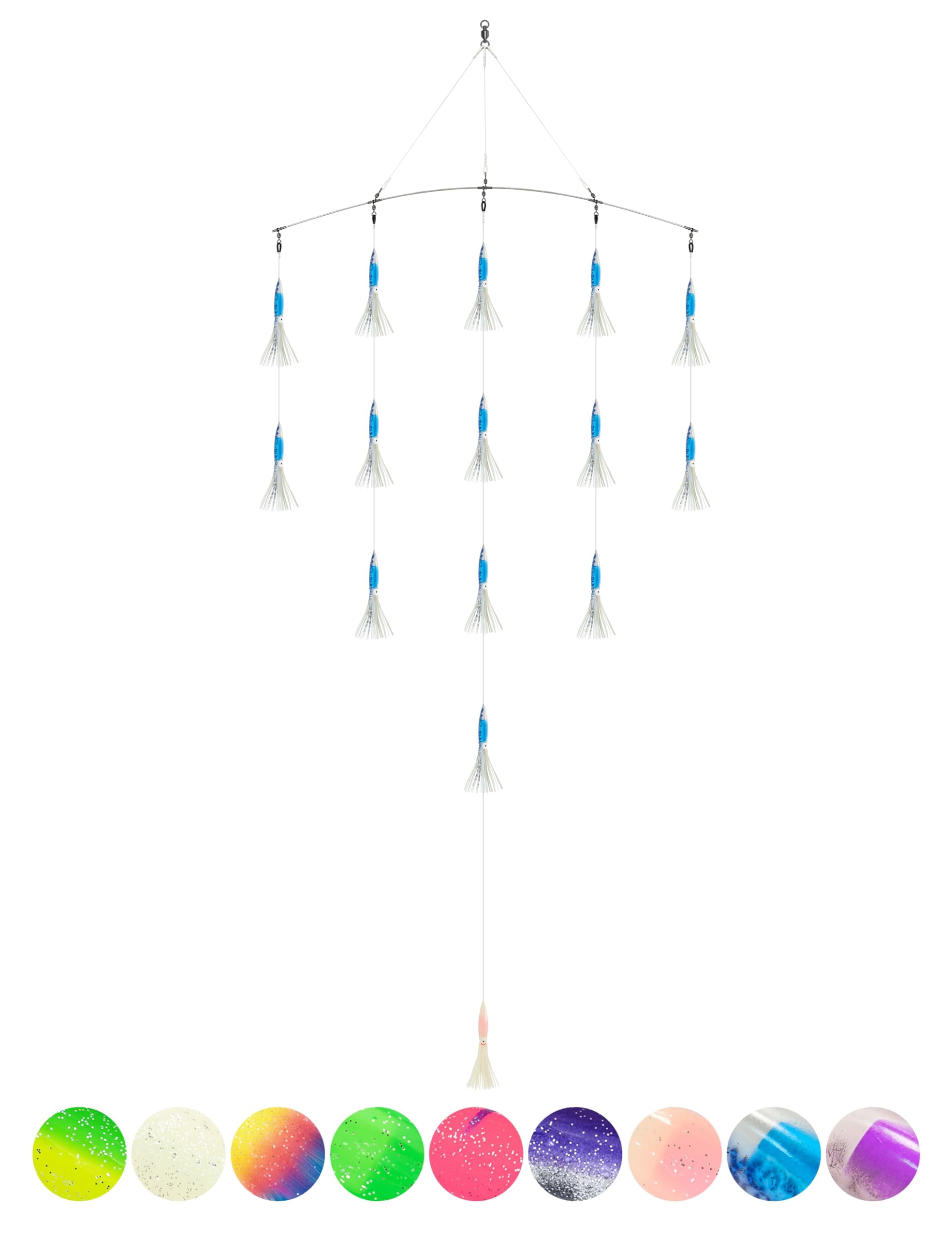 BLUEWING 36" Upgraded Fishing Spreader Bar Formation with 6" Floating ...