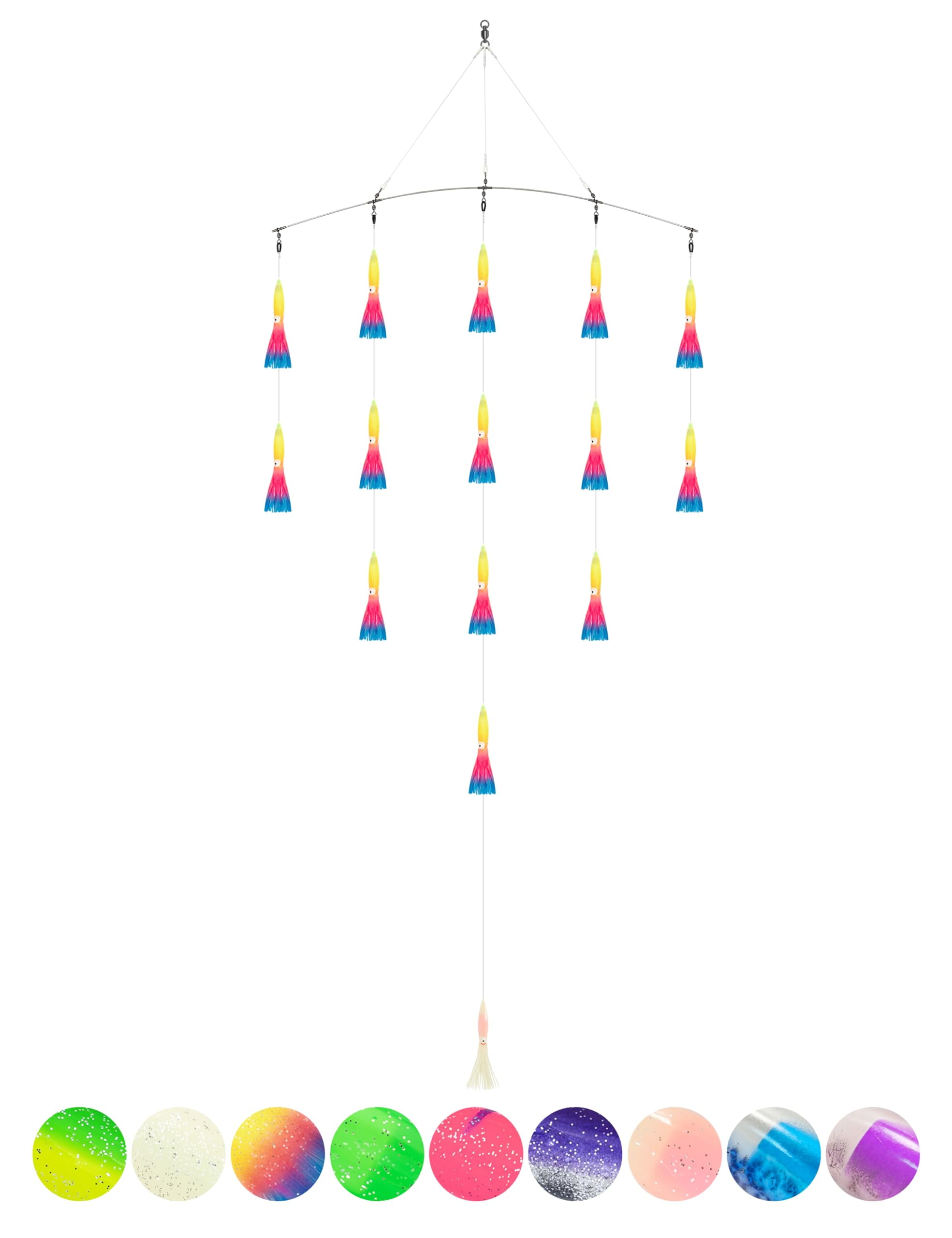 BLUEWING 36" Upgraded Fishing Spreader Bar Formation with 6" Floating ...