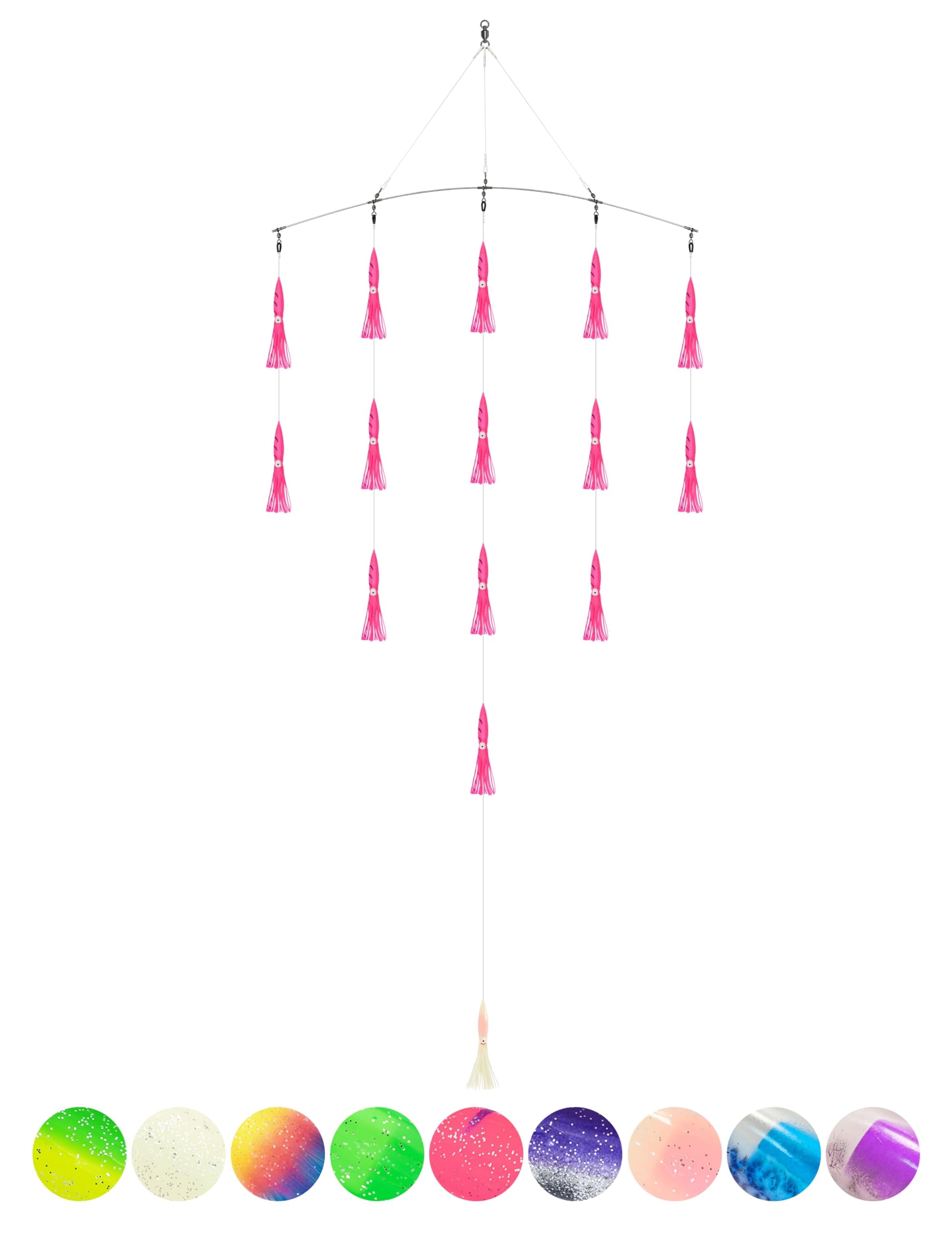 BLUEWING 36" Upgraded Fishing Spreader Bar Formation with 9" Floating ...