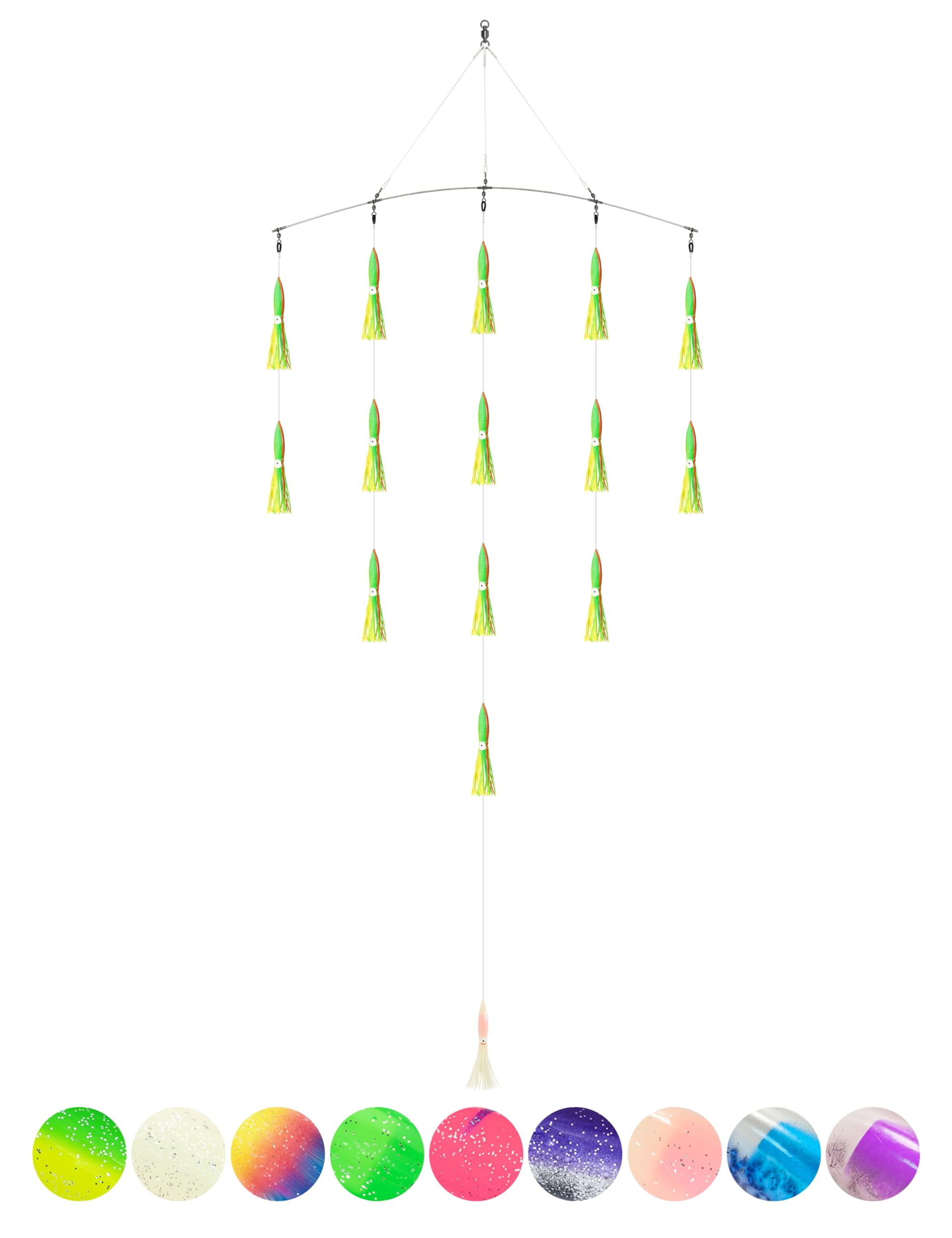 BLUEWING 36" Upgraded Fishing Spreader Bar Formation with 9" Floating ...