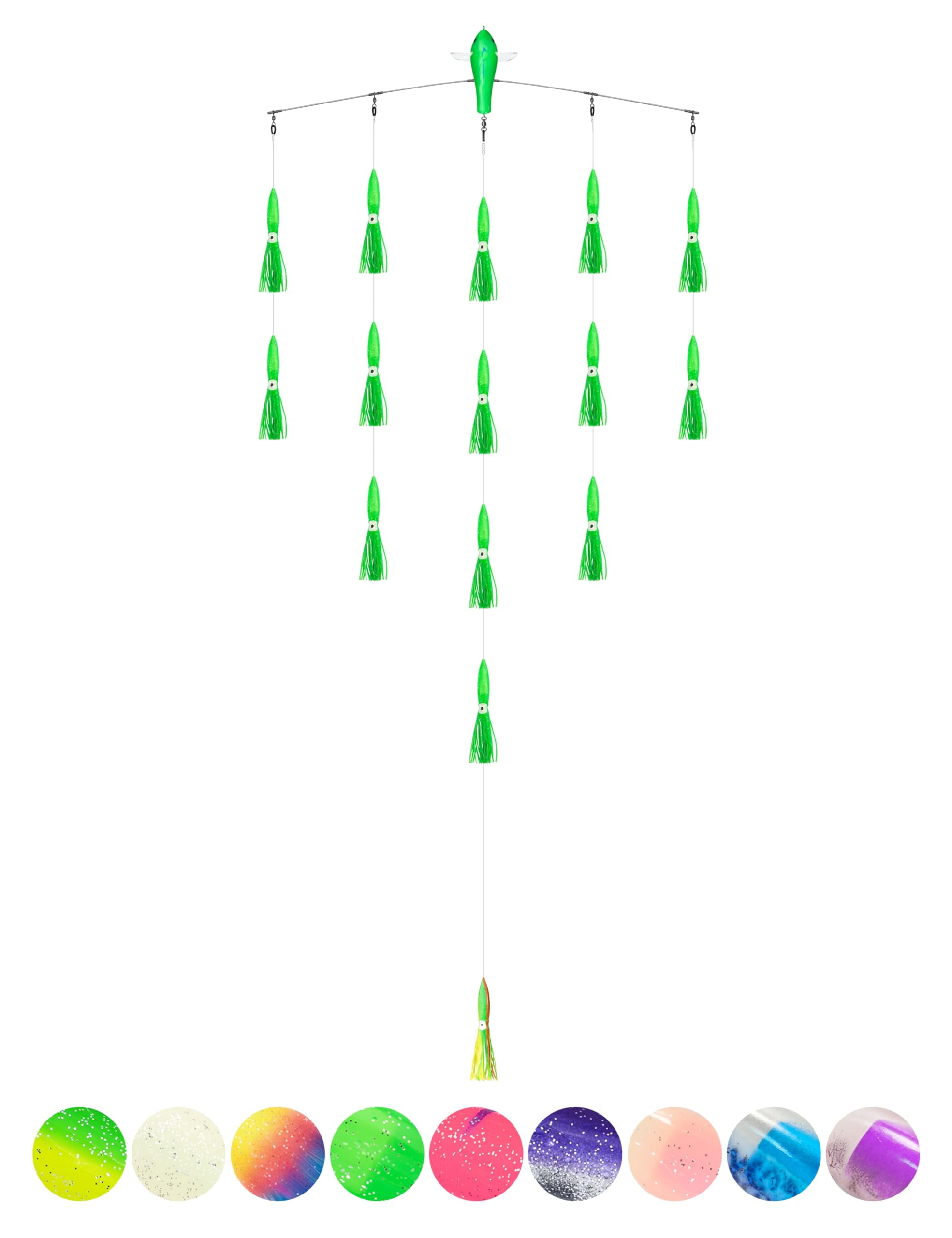 BLUEWING 36" Upgraded Fishing Spreader Bar Splasher Offshore Trolling ...