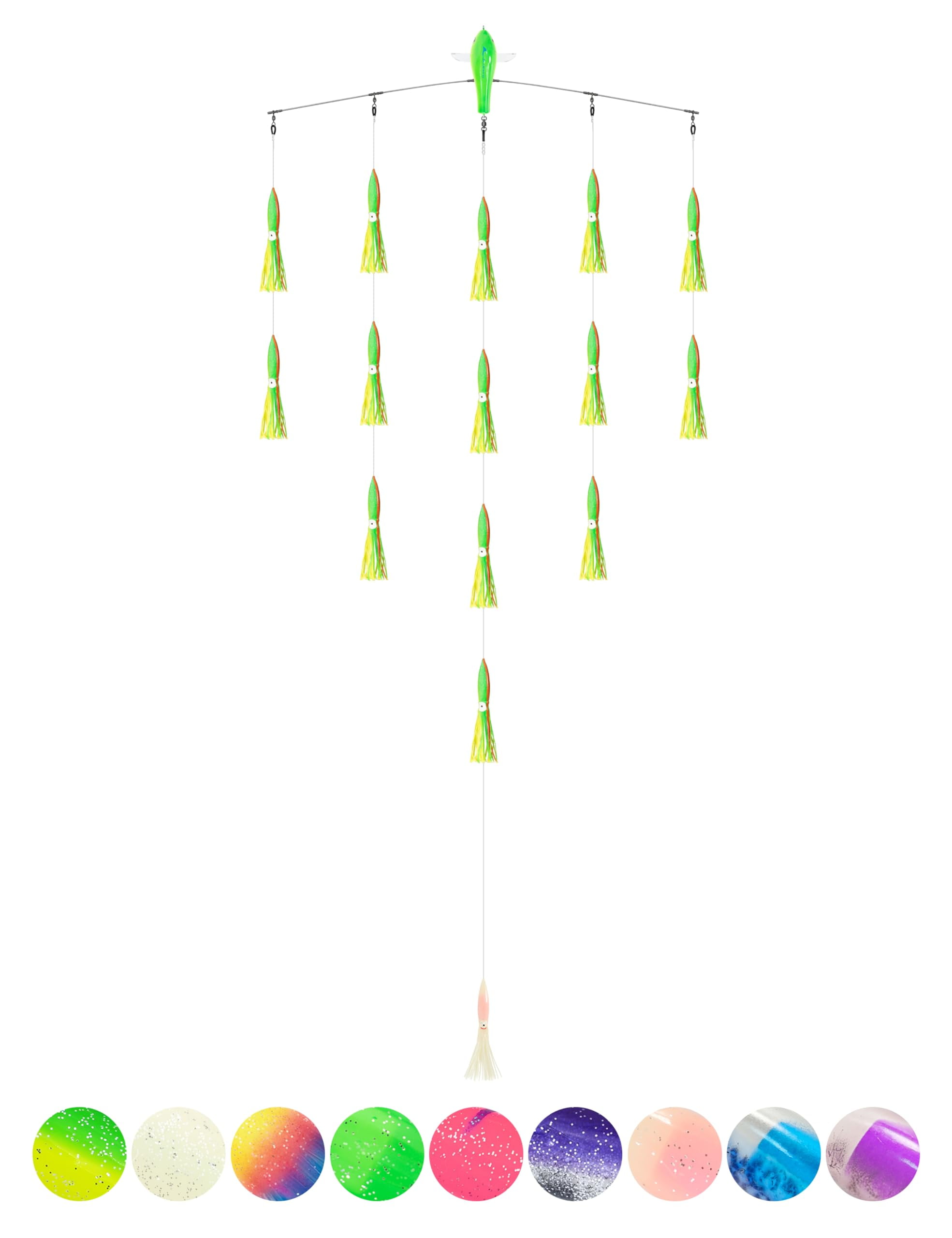 BLUEWING 36" Upgraded Fishing Spreader Bar Splasher Offshore Trolling ...