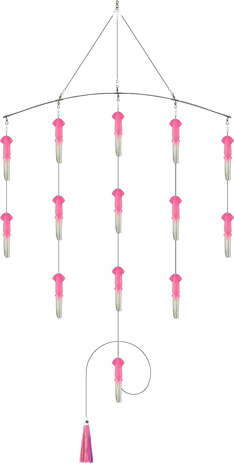 BLUEWING 36in Fishing Soft Squid Spreader Bar Offshore Fishing Spreader ...