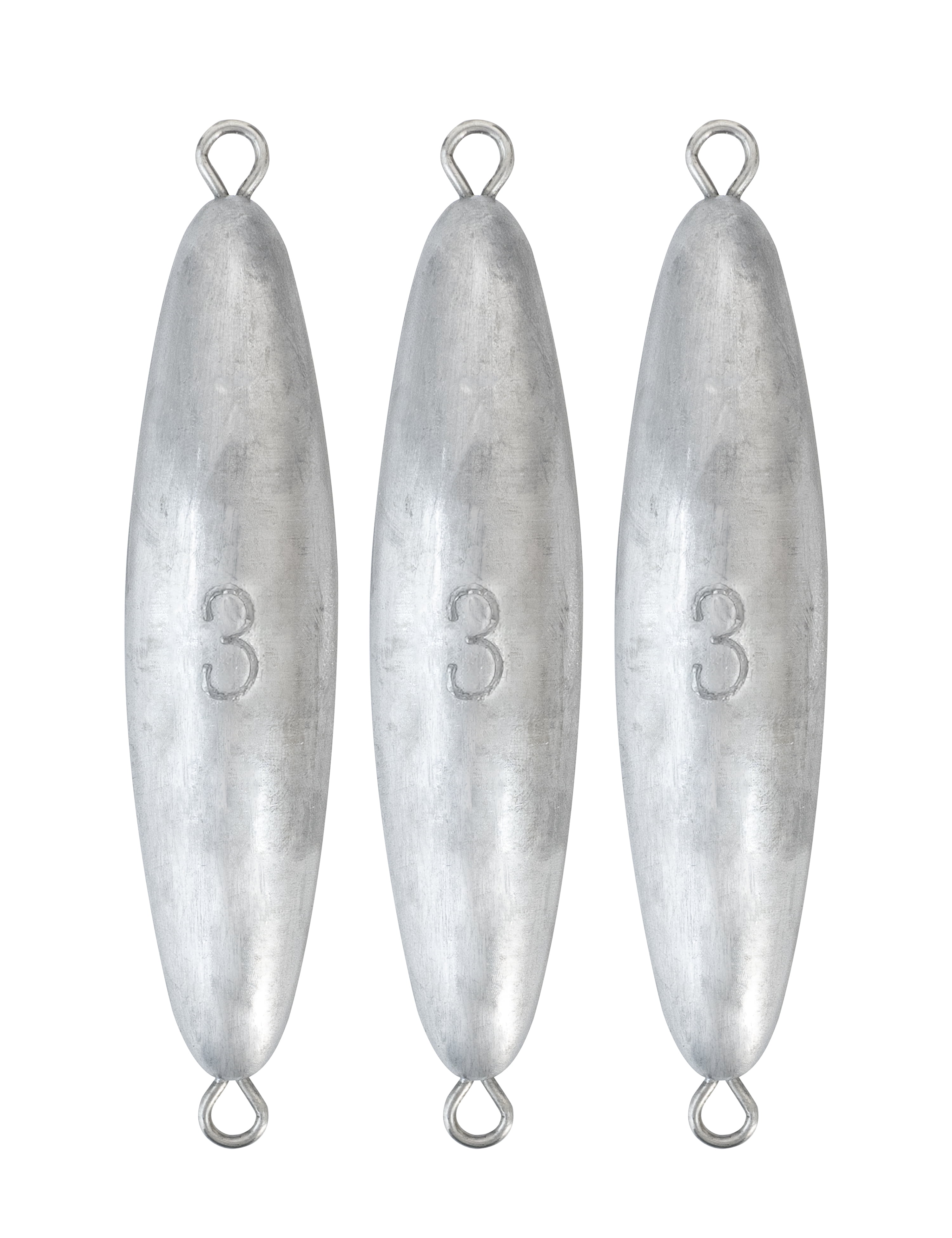 BLUEWING 3oz Torpedo Sinker 3pcs Fishing Weight Sinkers Saltwater Bullet Lead Fishing Sinkers ...