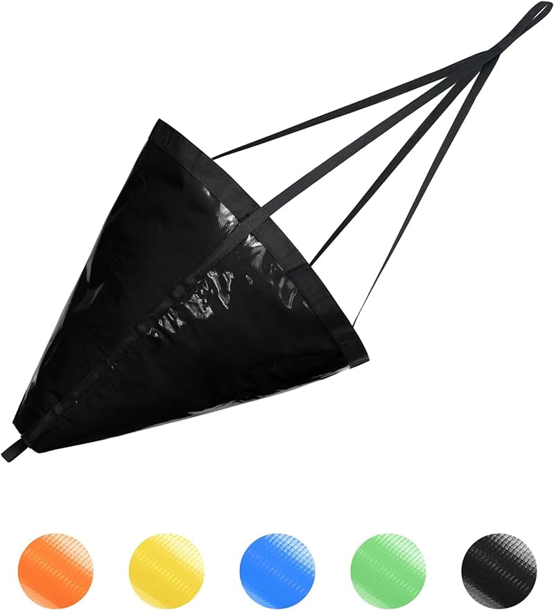 BLUEWING 42" Drift Sock Sea Anchor 3.5ft Black Parachute Drift Anchor ...