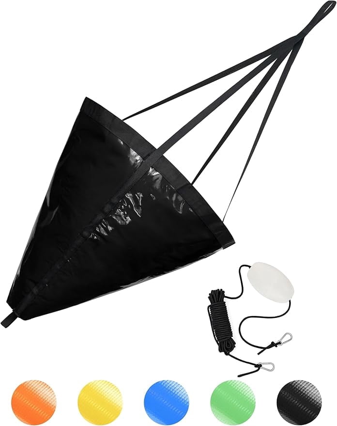 BLUEWING 42" Drift Sock Sea Anchors with Buoy Ball Float Leash 840D ...