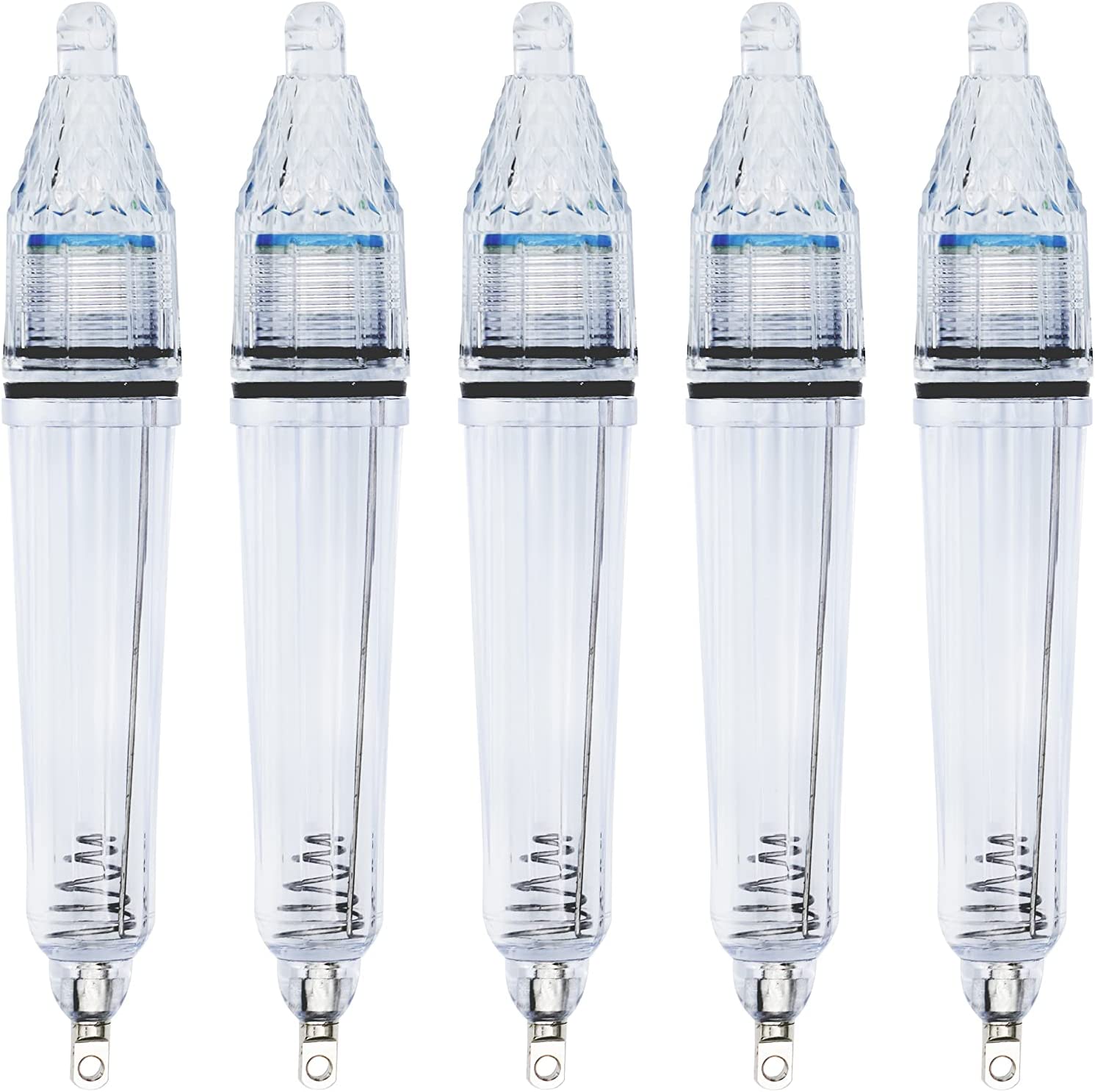 BLUEWING 5 Pack Deep Drop Light 6.7" LED Fishing Light Underwater Fish ...