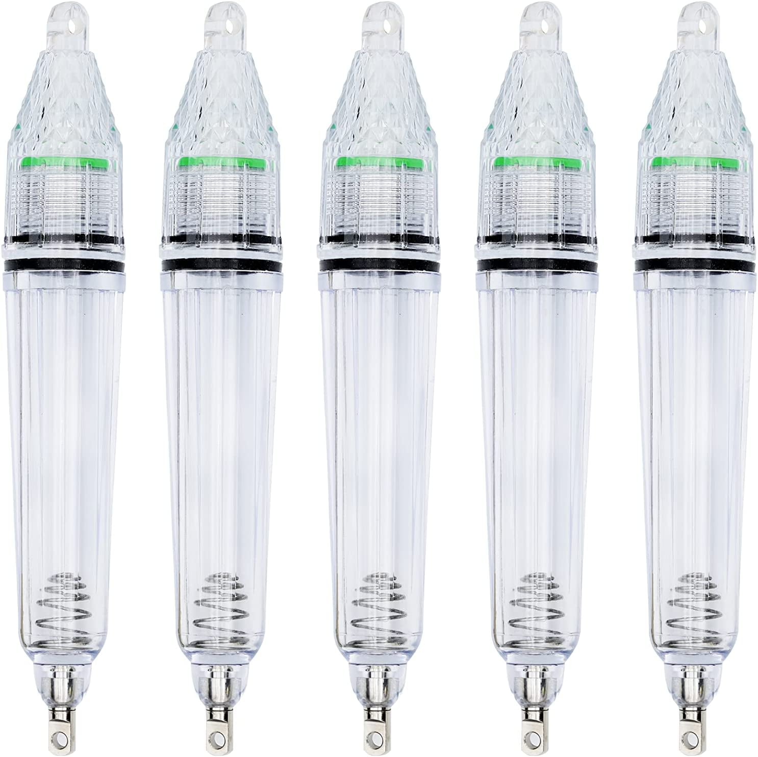 BLUEWING 5 Pack Deep Drop Light 6.7" LED Fishing Light Underwater Fish ...