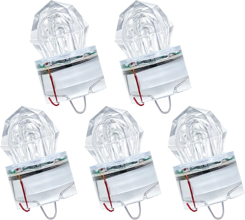 BLUEWING 5 Pack LED Deep Drop Lights Diamond Fishing Lights Underwater ...