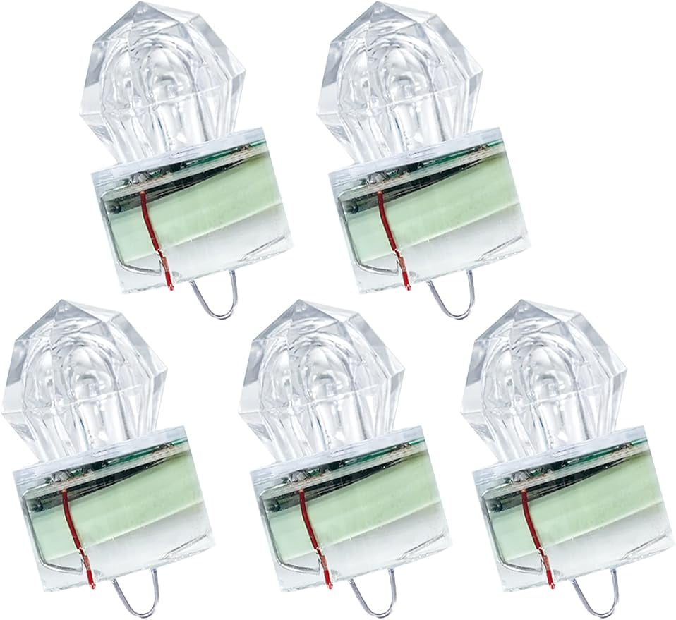 BLUEWING 5 Pack LED Deep Drop Lights Diamond Fishing Lights Underwater ...