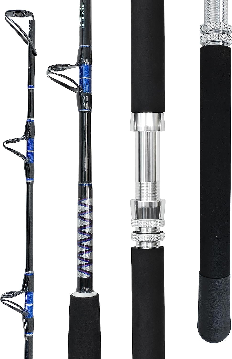 BLUEWING 6’0” Bluewater Trolling Fishing Rod 1pc Fiberglass Trolling ...