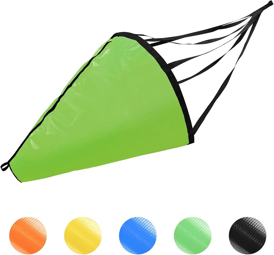 BLUEWING 62" Drift Sock Sea Anchor 5.2ft Green Parachute Drift Anchor ...