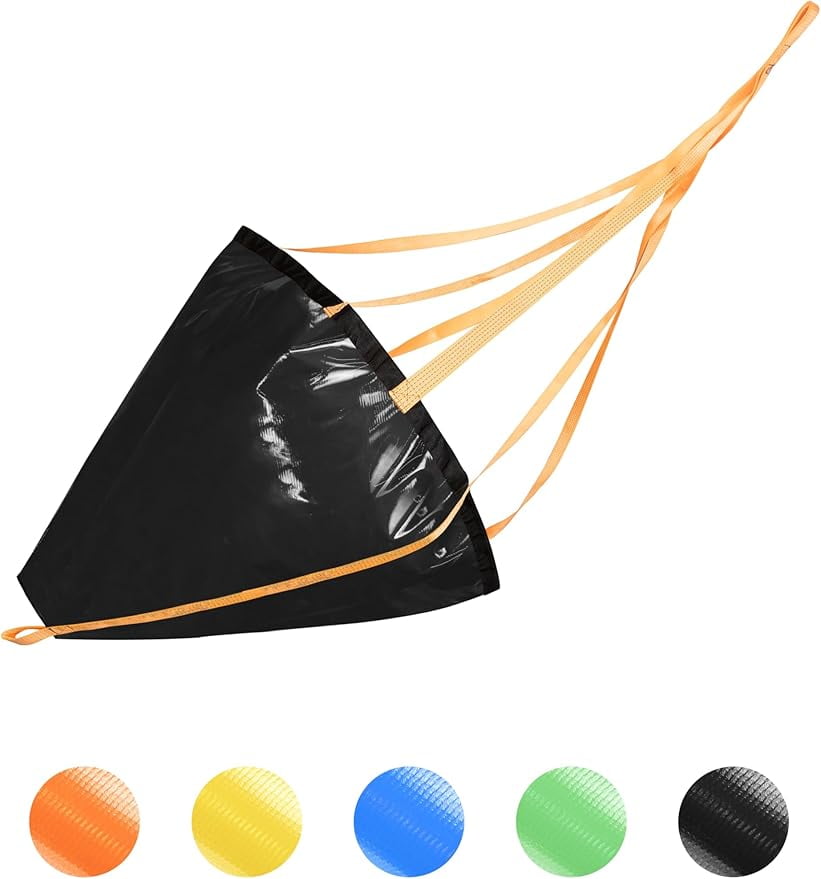 BLUEWING 84" Drift Sock Sea Anchor 7ft Black Parachute Drift Anchor ...