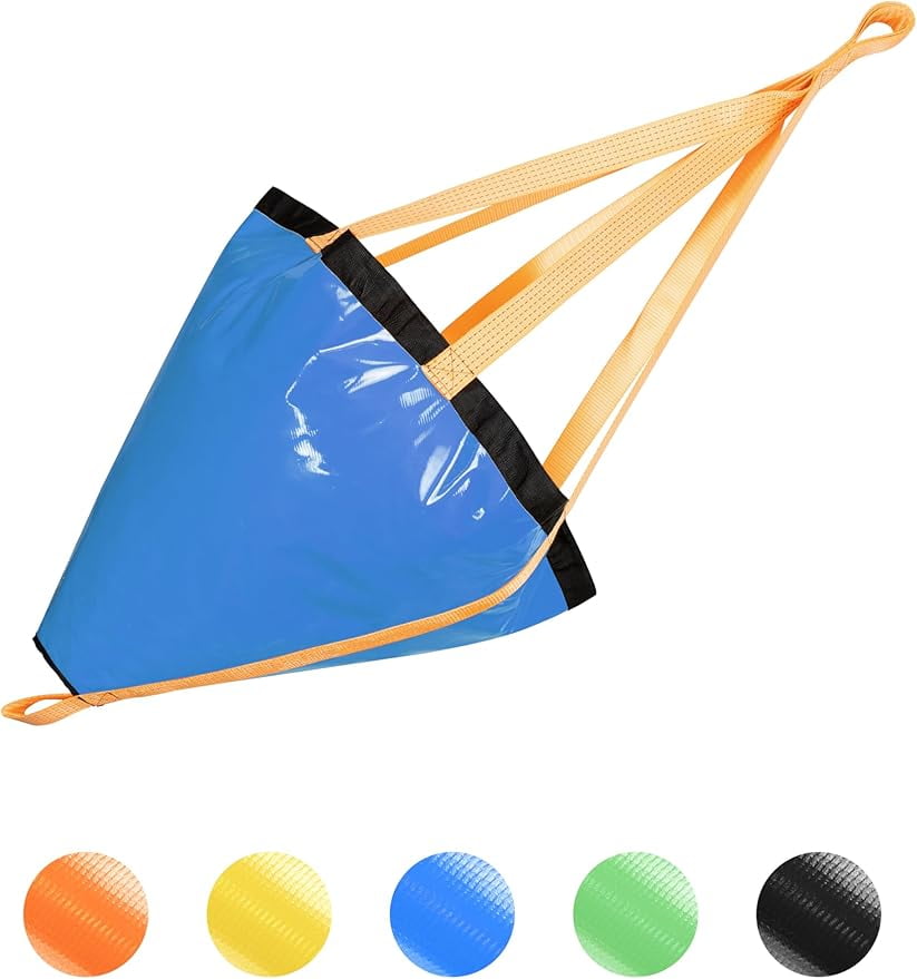 BLUEWING 84" Drift Sock Sea Anchor 7ft Blue Parachute Drift Anchor ...